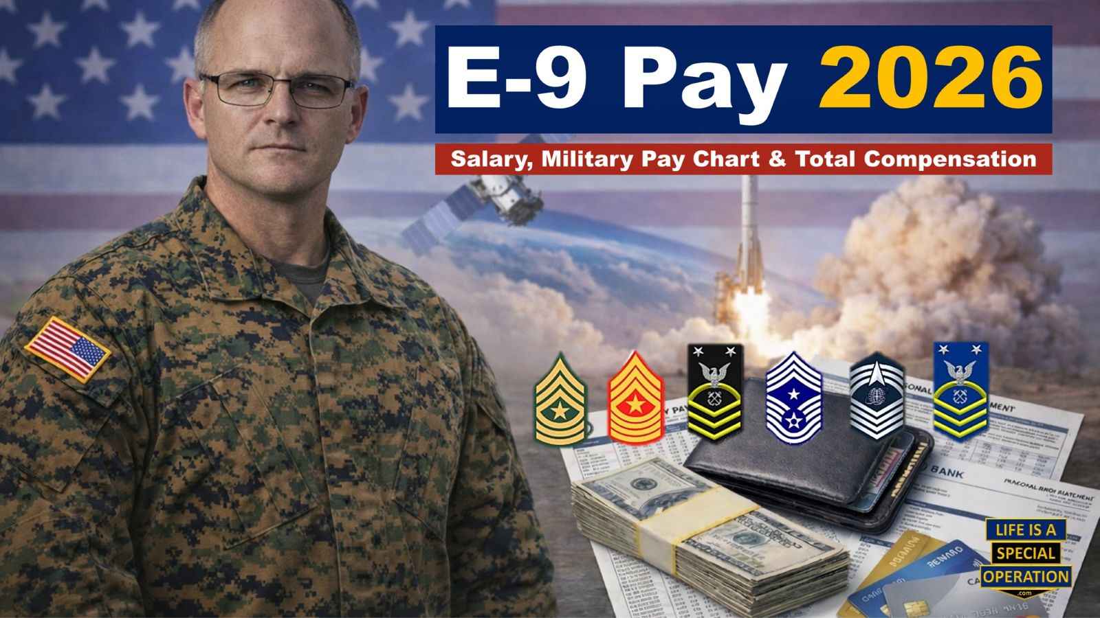 E-9 Pay 2026: Salary, Military Pay Chart, BAH, Total Compensation